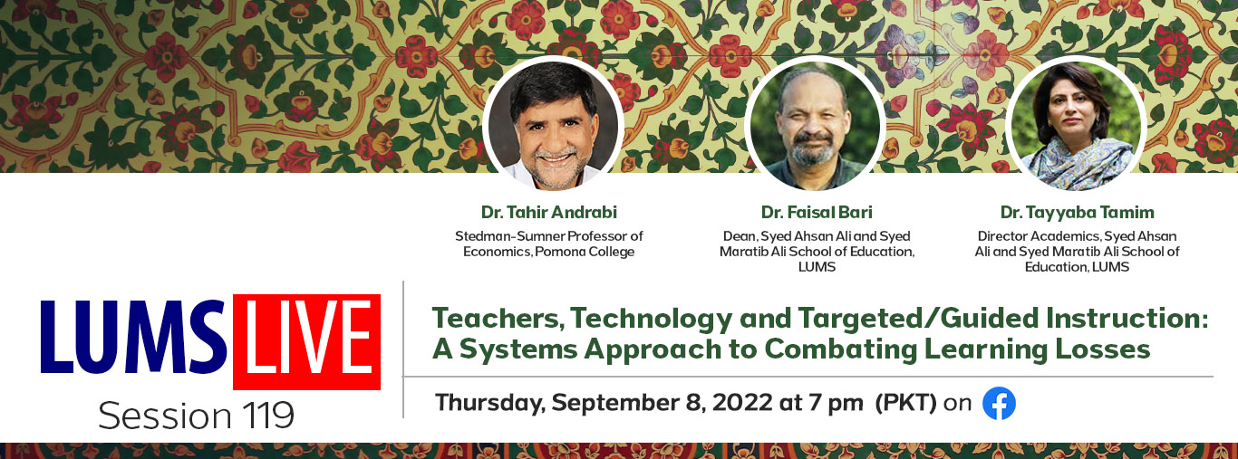 LUMS Live Session 119: Teachers, Technology and Targeted/Guided ...
