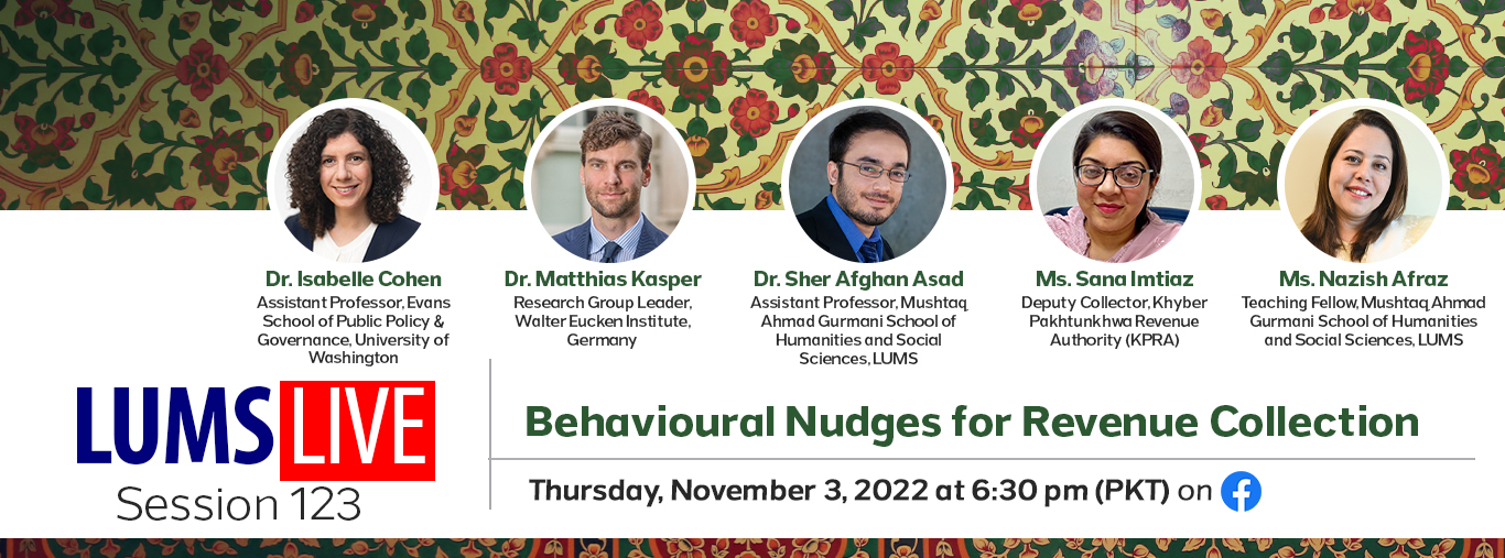 LUMS Live Session 123: Behavioural Nudges for Revenue Collection ...