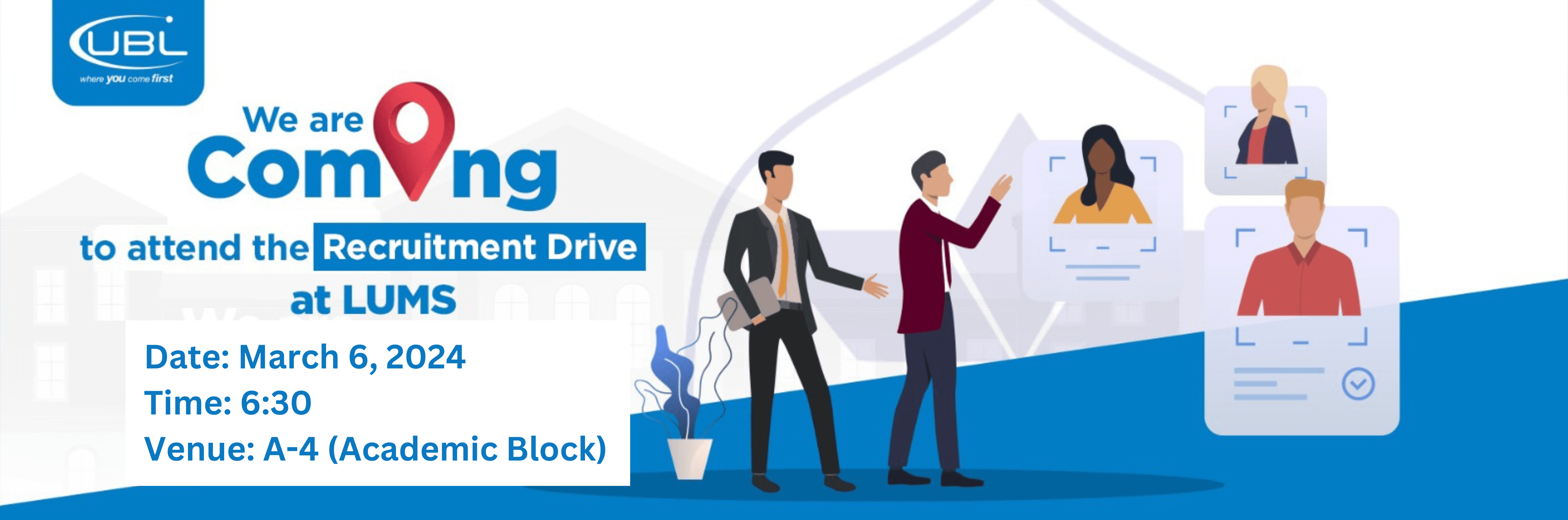 UBL Recruitment Drive 2024 | Welcome to LUMS