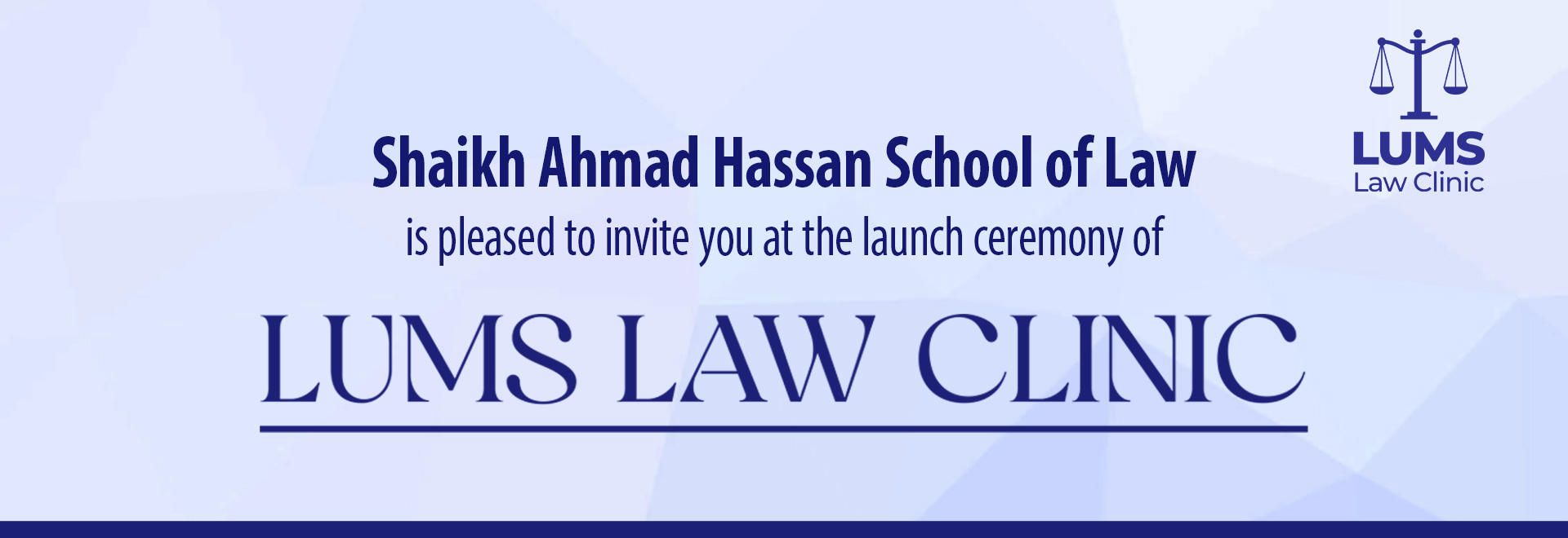 Launch Ceremony of the LUMS Law Clinic | Welcome to LUMS