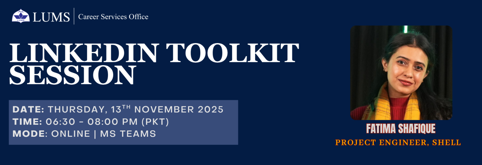 LinkedIn Toolkit Session | Welcome to LUMS